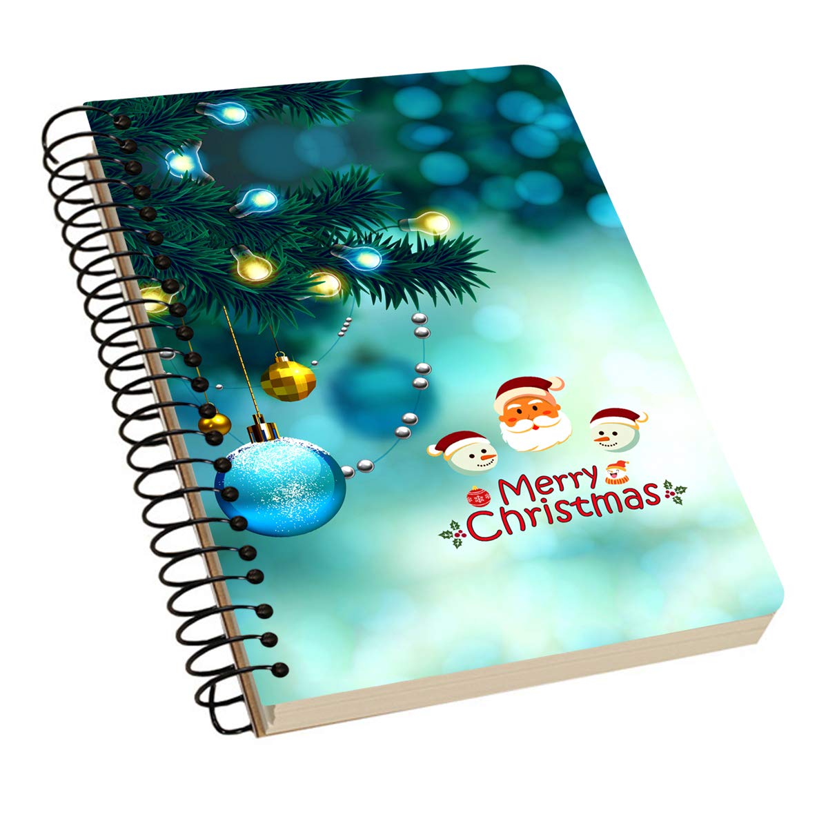 DUUAA Spiral Christmas Notebook|Single Rule Christmas Notebook|Size ...