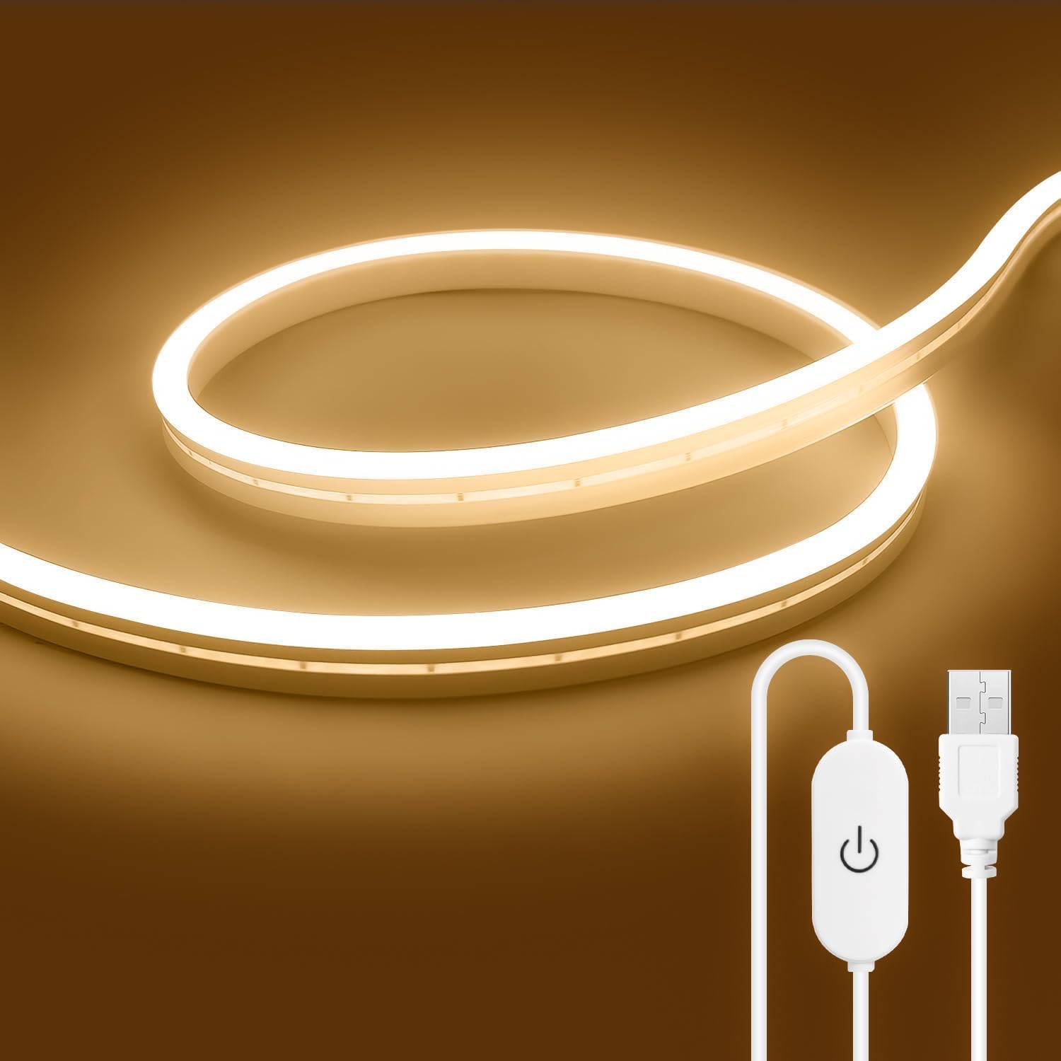 Panasonic 24V COB LED Strip 5m Warm White 3000K LED Strip Light With ...