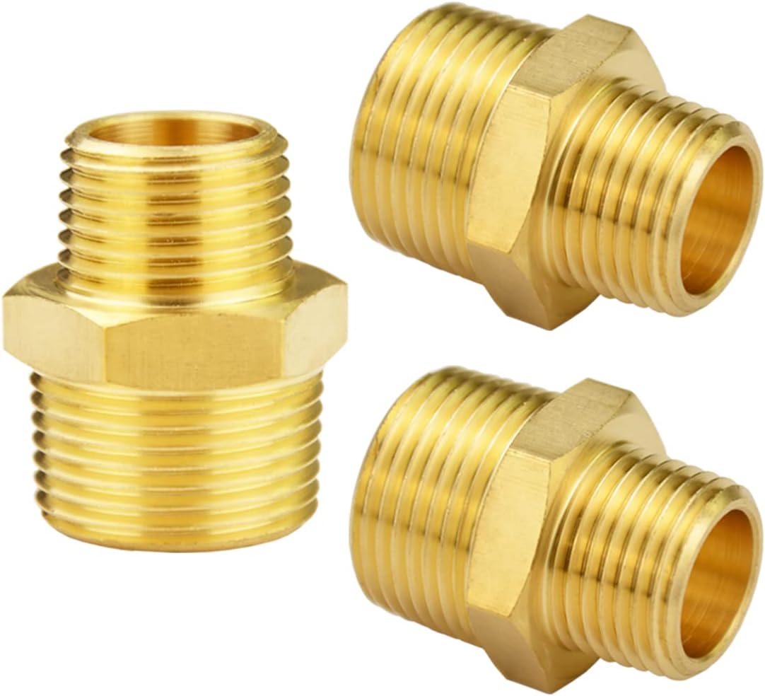 Amazon.com: JoyTube Reducing Hex Nipple, 3/4" x 1/2" Male NPT Threaded ...
