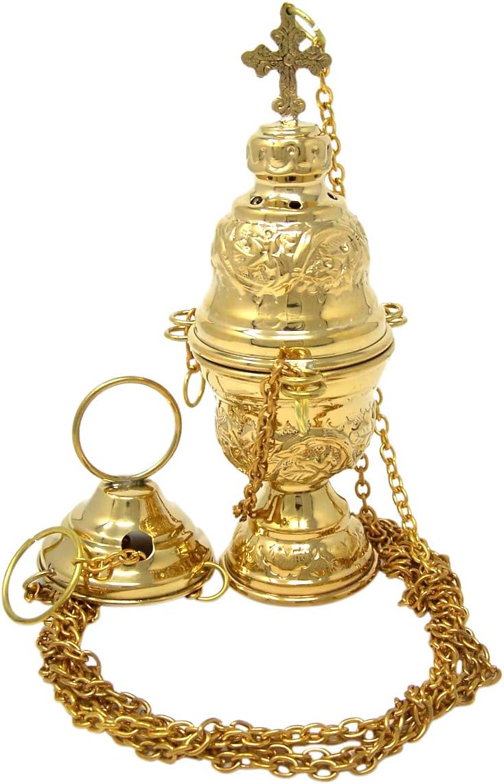 Amazon.com: Stratford Chapel Polished Brass Hanging Church Censer, 9 1/ ...