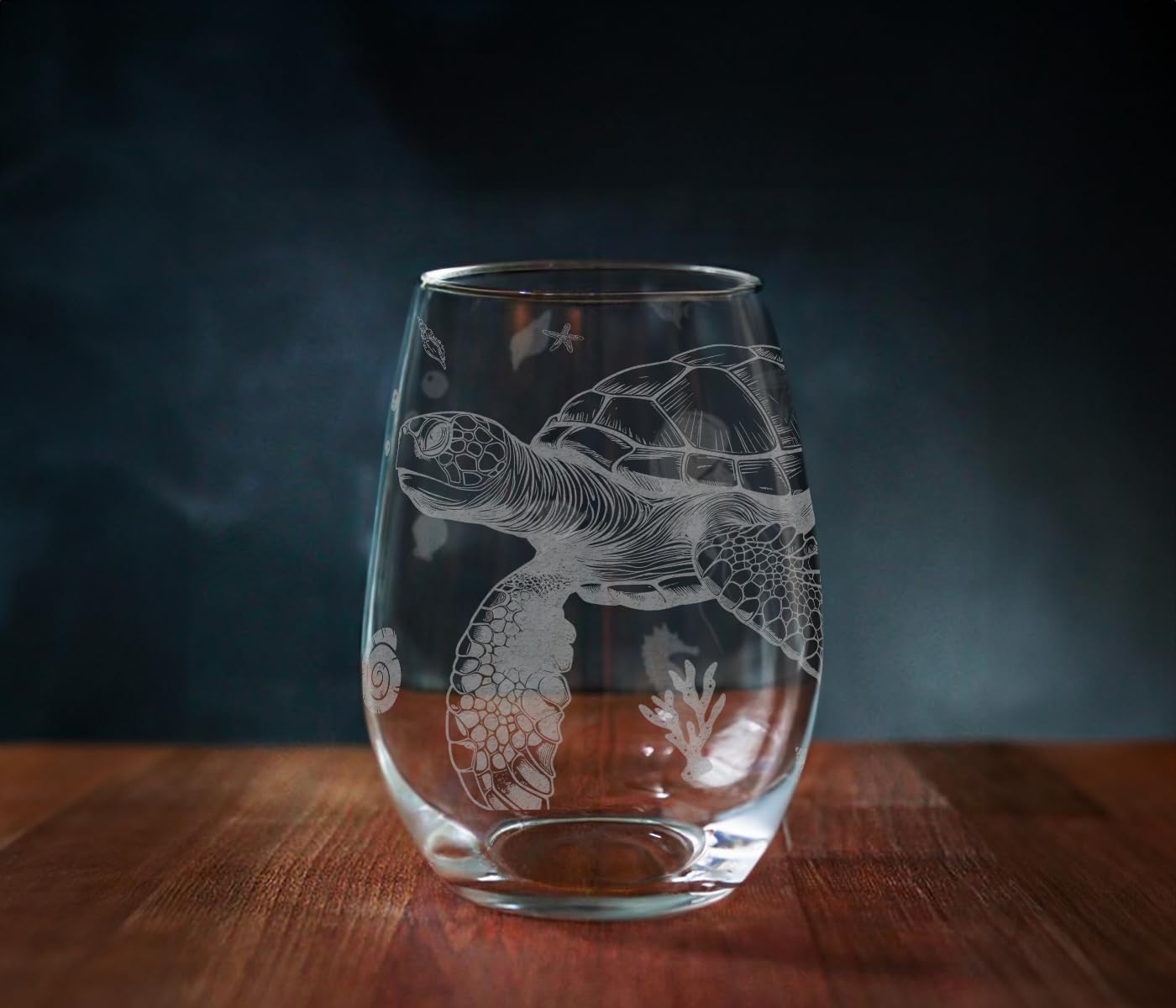 Snapklik.com : SEA TURTLE Engraved 17oz Wine Glass Ocean Animals Marine ...
