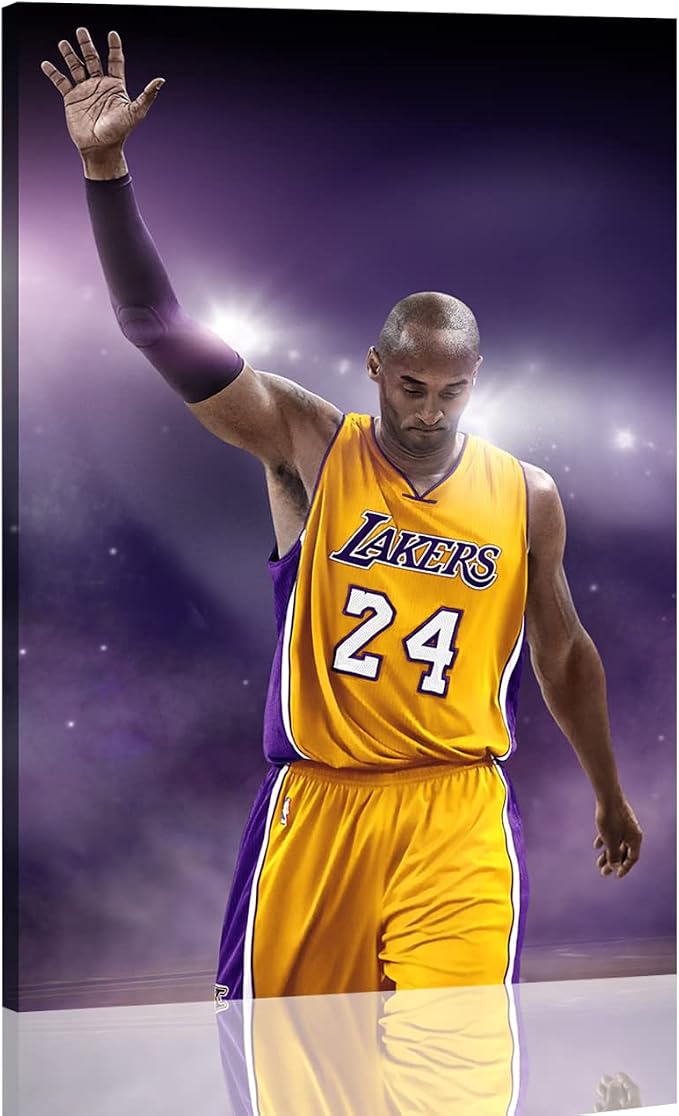Amazon.com: YASOJUN Kobe Bryant Canvas Wall Art - Mamba Mentality ...