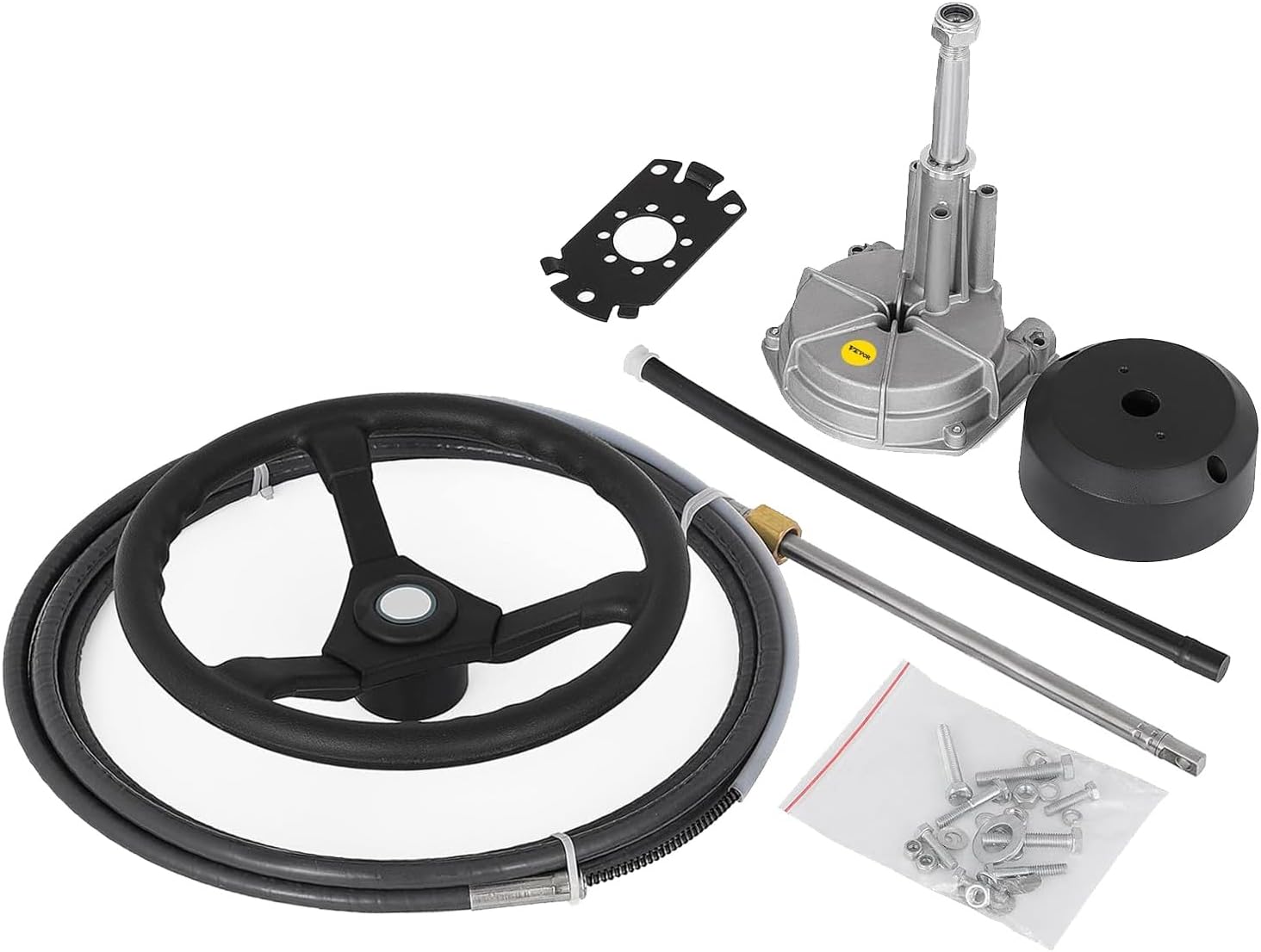 VEVOR Boat Steering System Kit, 13' Outboard Boat Steering Control ...