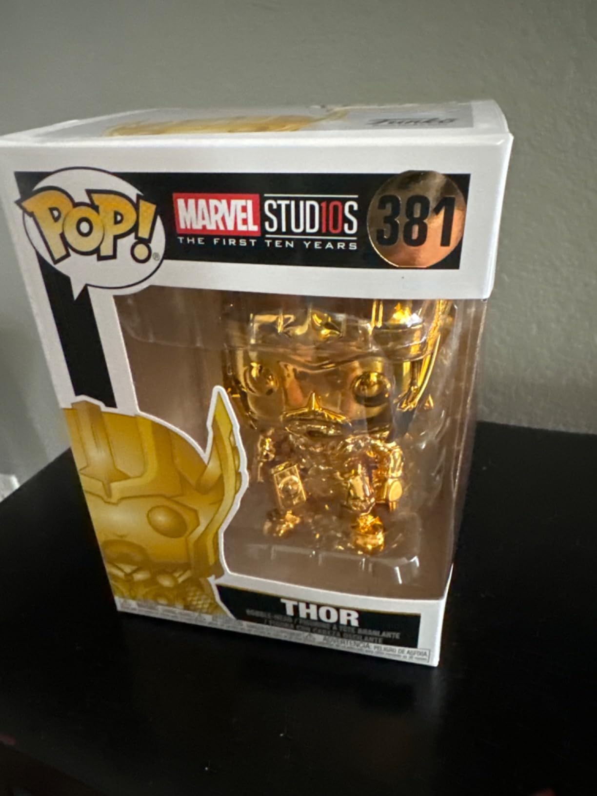 Amazon.com: Funko Pop Marvel: Studios 10 - Thor (Gold Chrome ...
