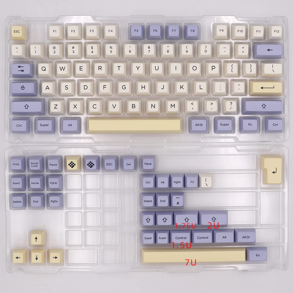 Amazon.com: BGKYPRO Minimalist Lavender Theme Keycaps SA Profile 87+26 ...