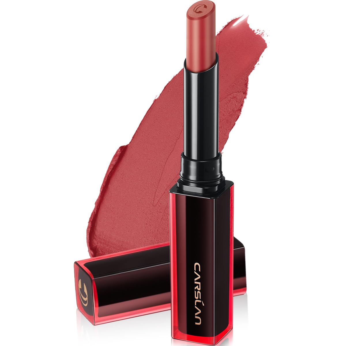 Amazon.com : CARSLAN Light Cream Longwear Lipstick, 12H Longlasting ...