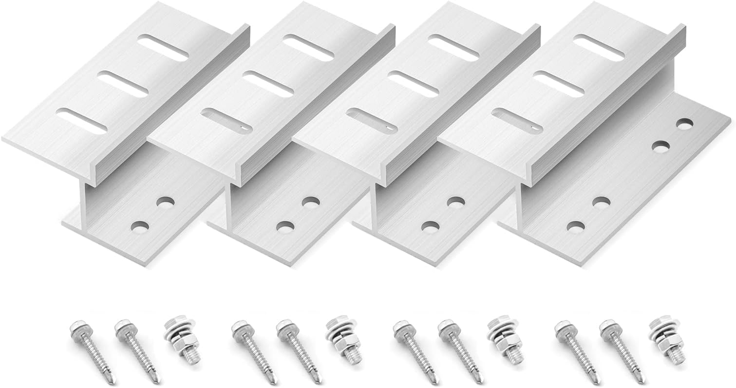 Amazon.com: SUNMAK 4 Units per Set Solar Panel Mounting Z Brackets ...
