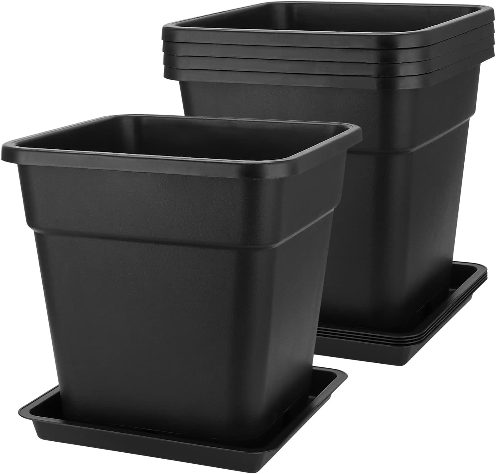 Amazon.com: 12" x 12" Square White Pot, 12" Tall, (Qty. 8 /6.4 Gallons ...