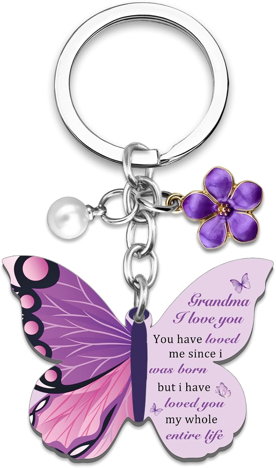 Amazon.com: Celunux Grandma Keychain Grandma Gifts From Grandkids ...