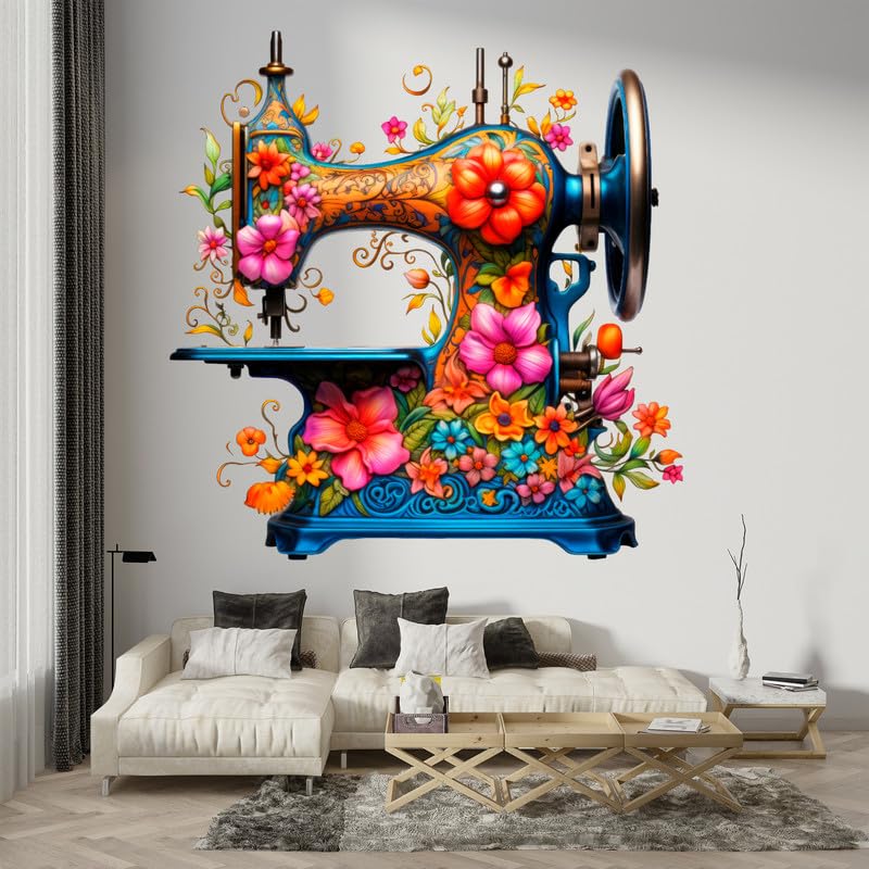 Vinyl Wall Decal Machine Old Sewing Machine Singer Gift Idea Wall