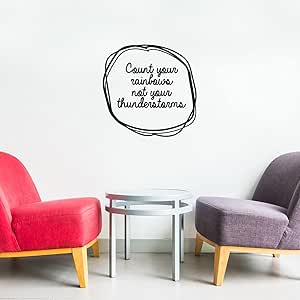 Amazon.com: Vinyl Wall Art Decal - Count Your Rainbows Not Your ...