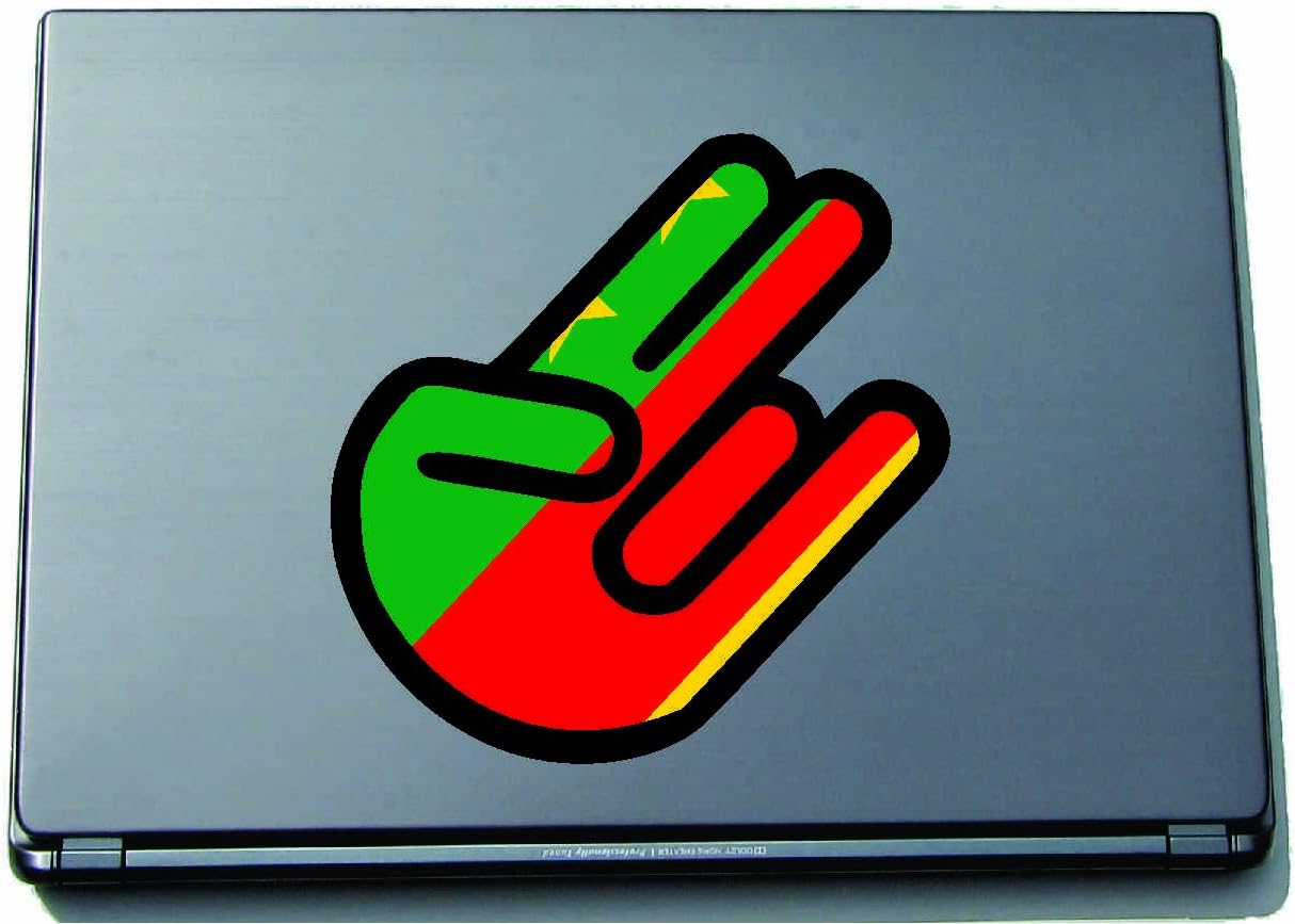 Amazon.com: The Shocker Hand Decal Sticker Laptop skin 210x145 mm black ...