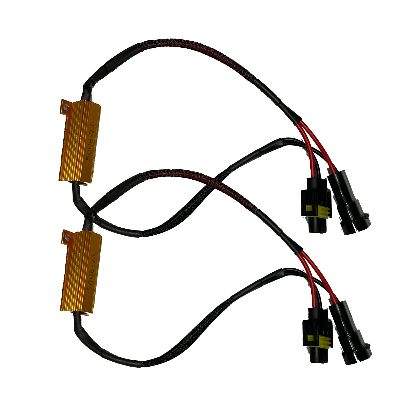 Buy 9005 9006 HB3 HB4 LED Load Resistors Adapter 50W 6Ohm Error Free ...