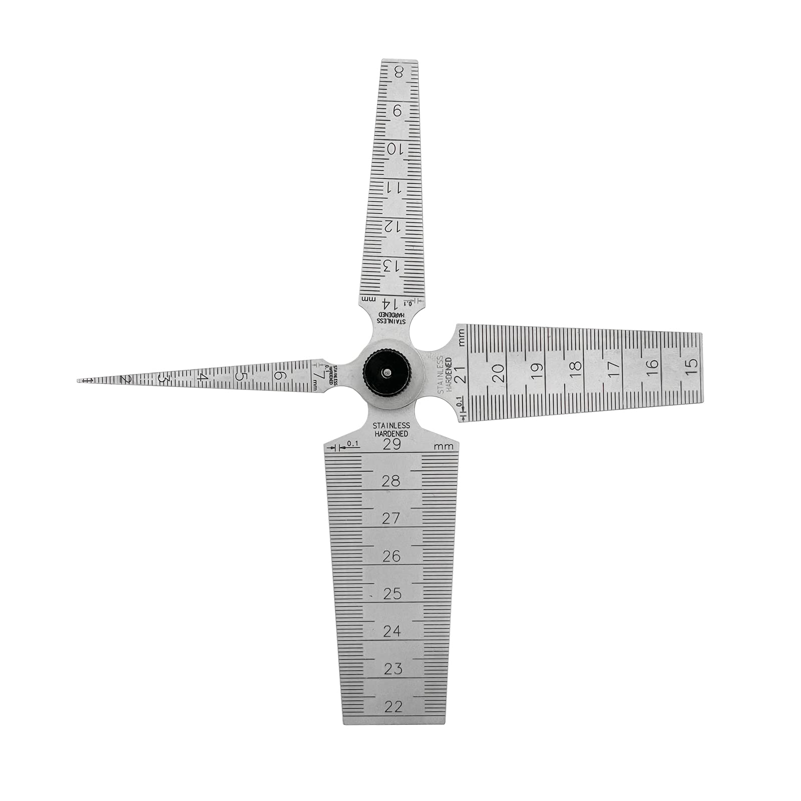 Steel Metric Taper Gauge Aperture Scale Wedge Feeler For Drill ...