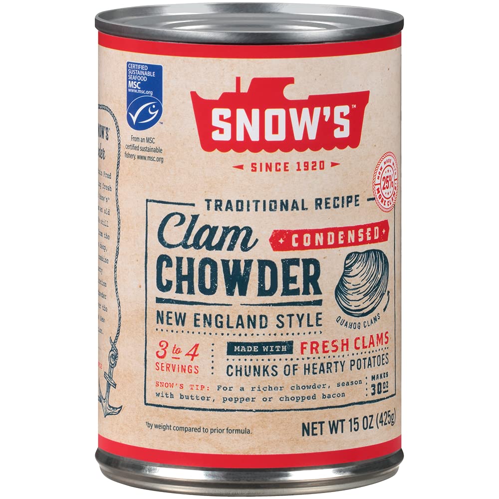 Snapklik.com : Snows Condensed New England Clam Chowder, 15 Oz Can