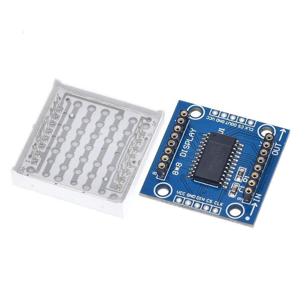 Youmile 2pack Max7219 8×8 Dot Matrix Single Red Light Mcu Control Led Display Module For Arduino