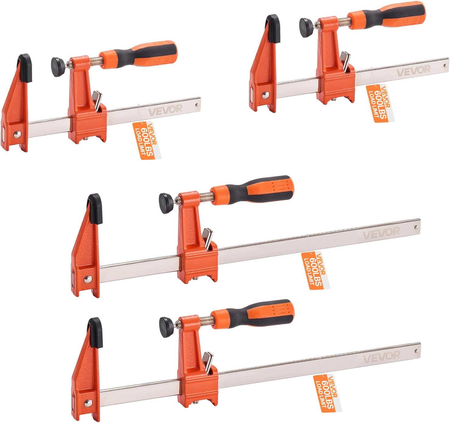 VEVOR Bar Clamps for Woodworking, 2-Pack 6 inch and 2-Pack 12 inch ...