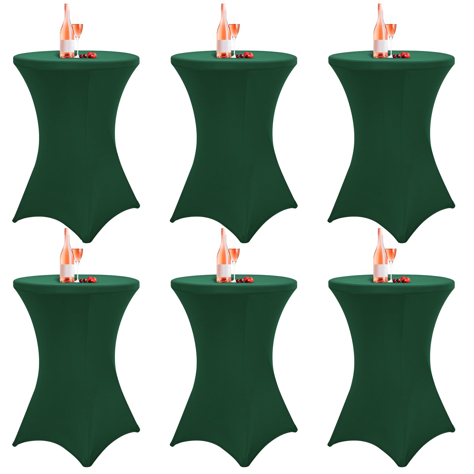 Amazon.com: 6 Pack Cocktail Spandex Stretch Square Corners Tablecloth ...