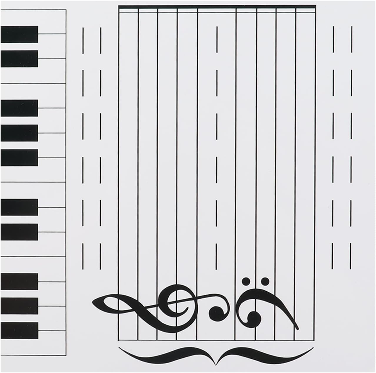 Amazon.com: Magnetic Dry Erase Music Board for Piano Teachers, Small ...