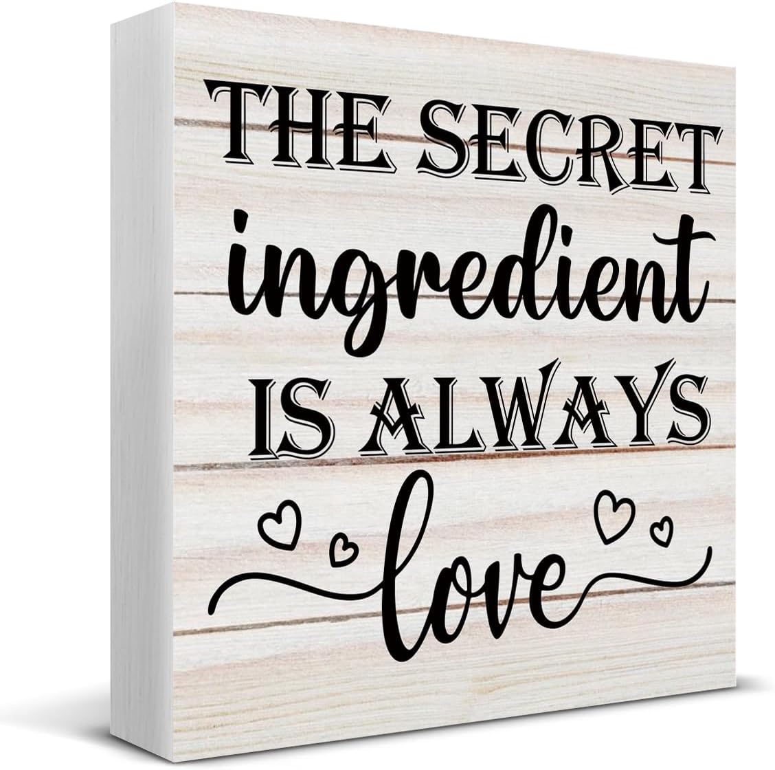 Amazon.com: the Secret Ingredient is Always Love Wooden Box Sign Desk ...