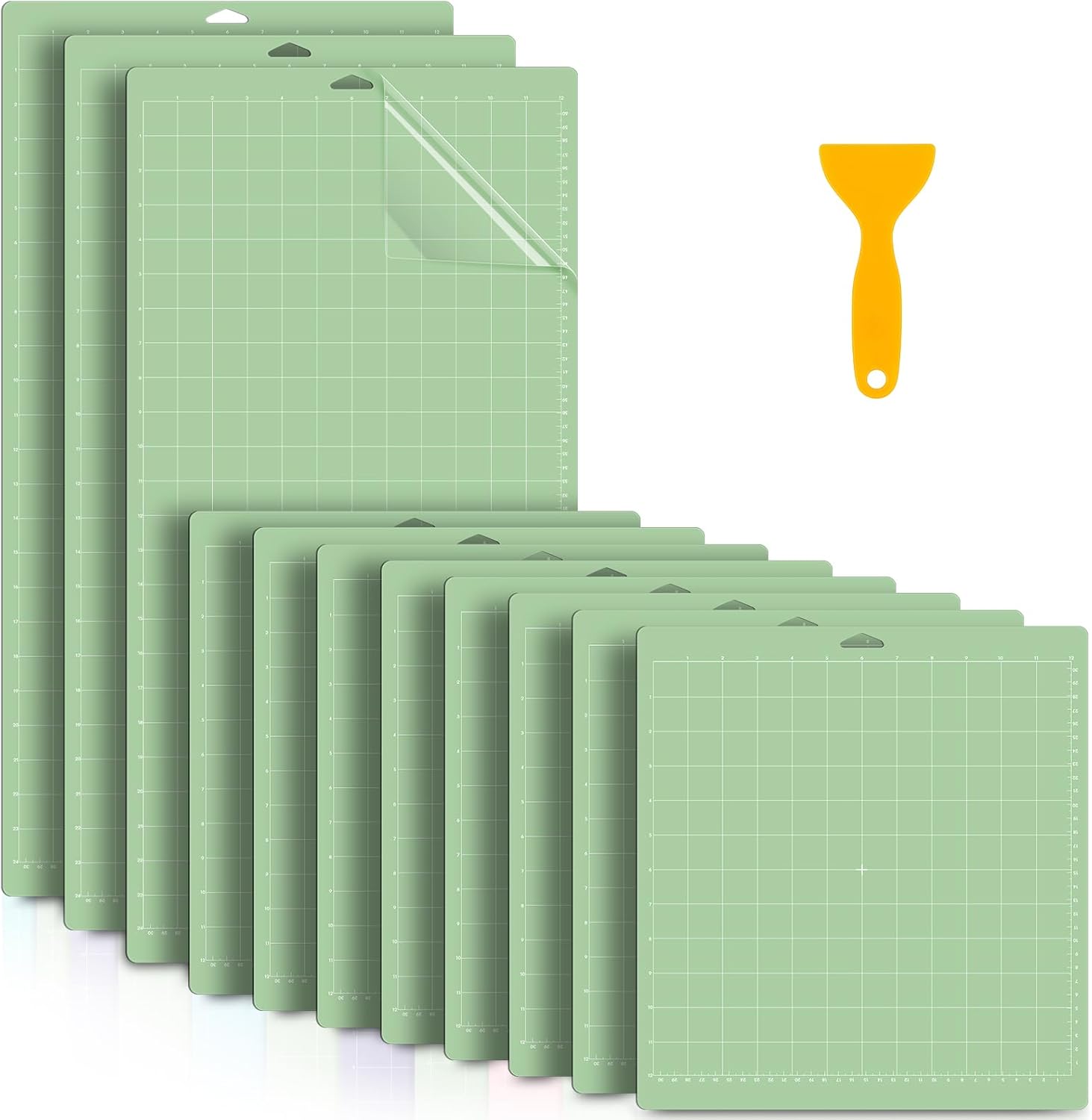 Amazon.com: Soaoo 11 Pcs Cutting Mat Variety for Crafts Machine Gridded ...