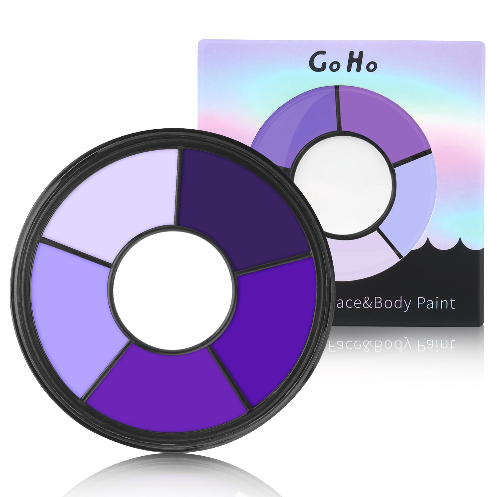 Amazon.com : Go Ho 6 Colors Purple Face Body Paint,Cream Water Based ...