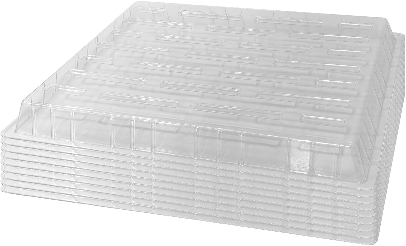 Amazon.com: Plant Tray Clear Plastic Humidity Domes: Pack of 5 - Fits 10 Inch x 20 Inch Garden ...
