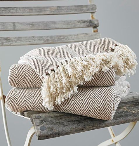 Como Natural/Beige Throw 127x152cm (50x60inch) approx by Country Club ...