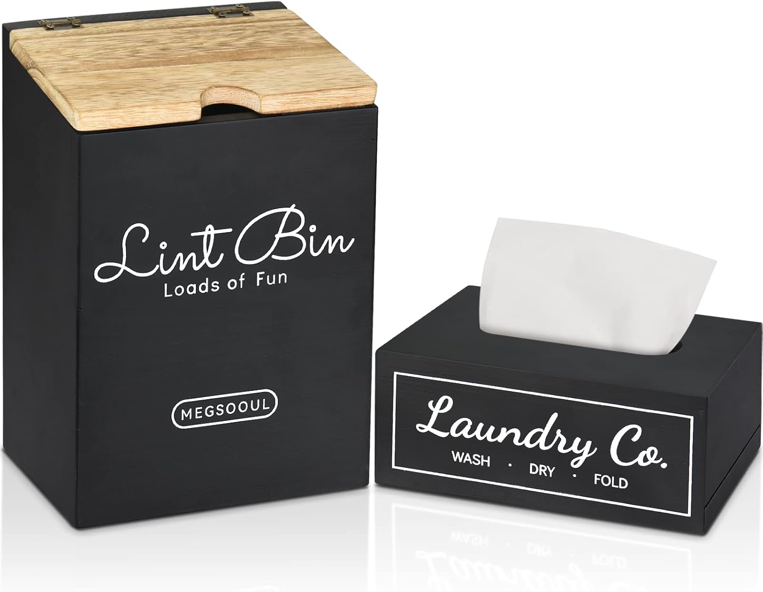 Amazon.com: Megsooul Magnetic Lint Bin and Dryer Sheet Holder Set for ...