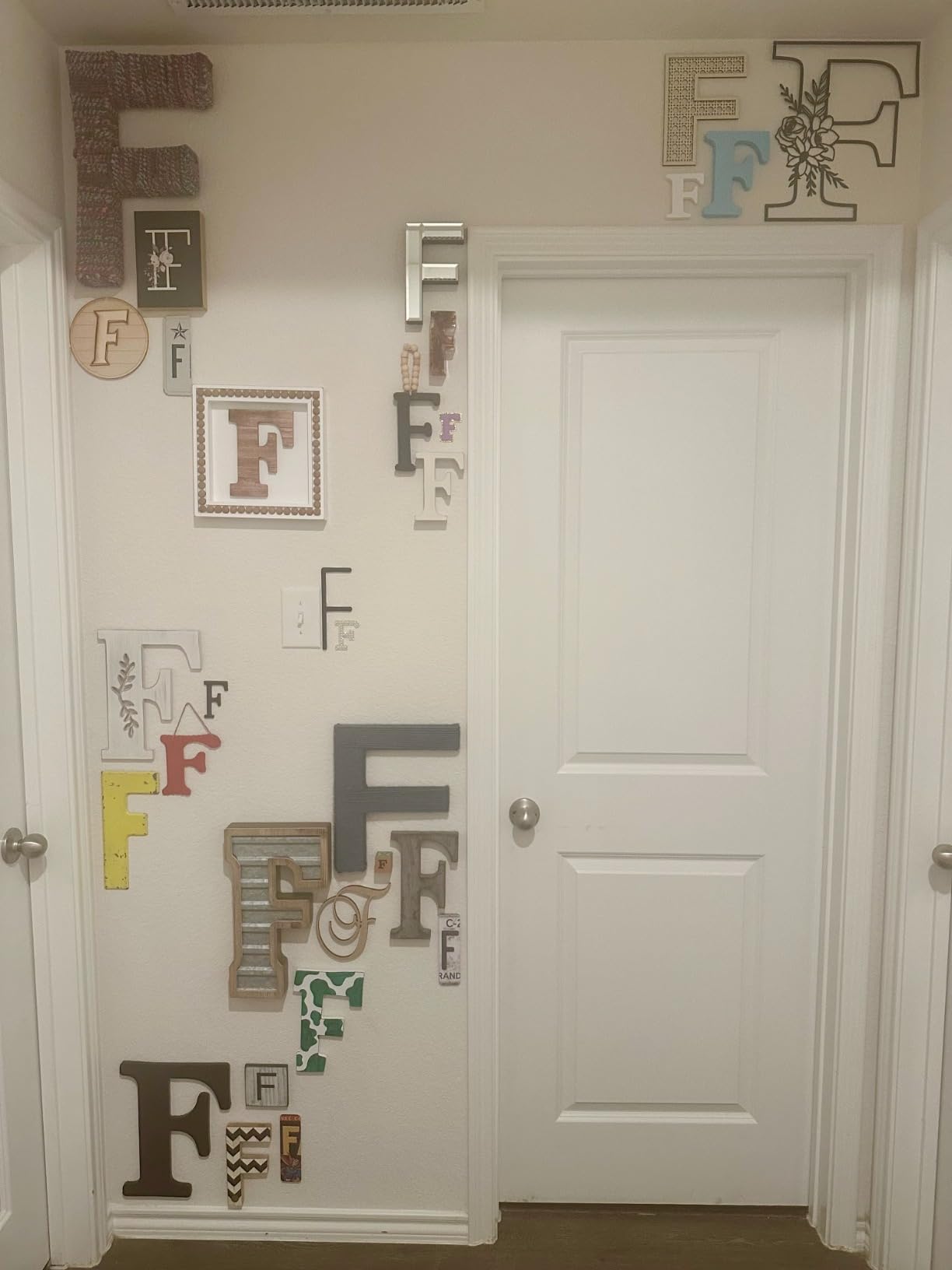 Amazon.com: Wooden Letter F, Wooden Monogram Wall Hanging, Large Wooden ...