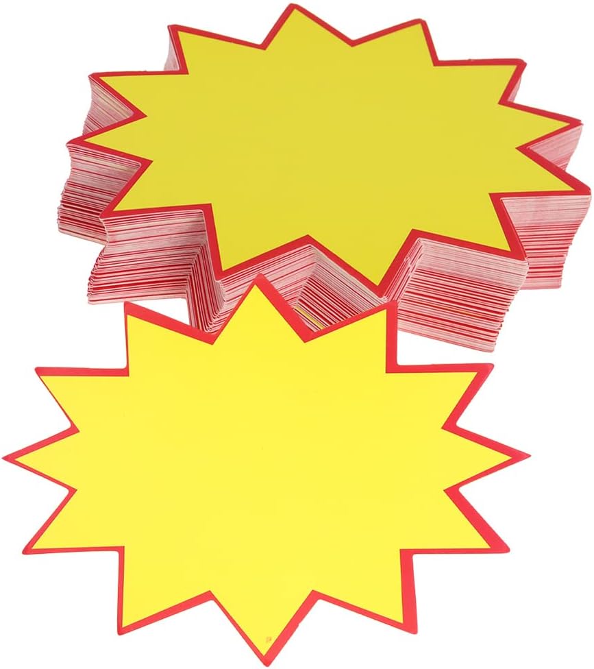 100Pcs Star Retail Sale Signs Price Tags,Promotion Price Tags, Single ...