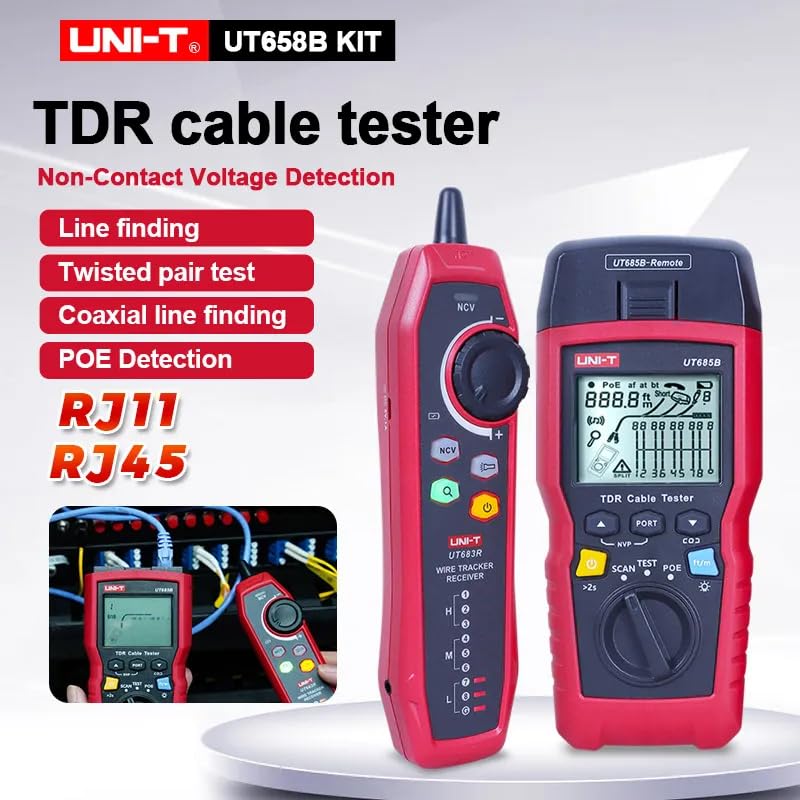Snapklik.com : UNI-T Cable And Network Tester UT685B Kit TDR Cable ...