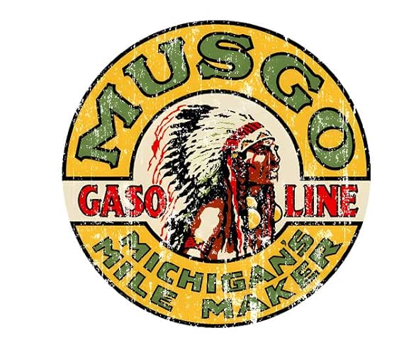 Amazon.com: Fits VINTAGE Rustic MUSGO GASOLINE GAS Motor Oil PETROLEUM Truck STICKER DECAL (Size ...