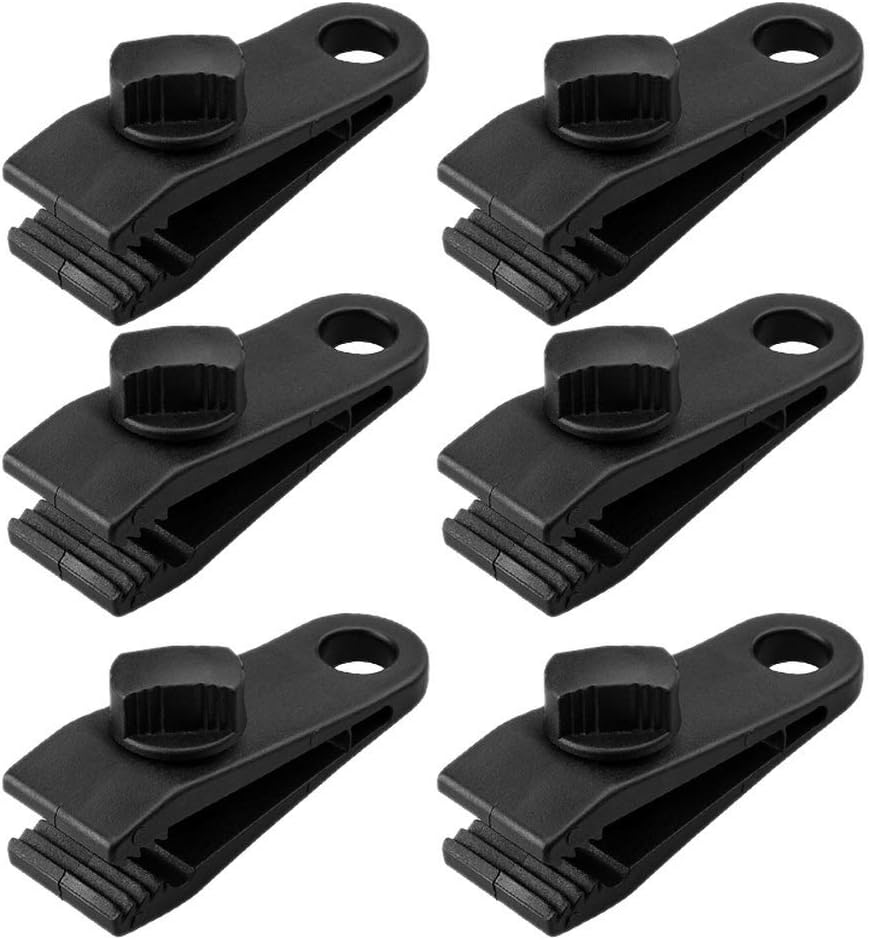 QH 12Pcs Tarp Clip Clamp, Heavy Duty Tarpaulin Clips Set Instant Awning ...