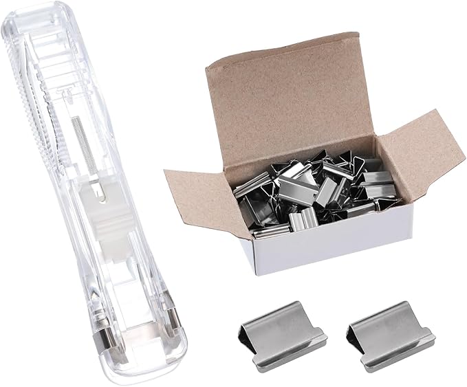 Amazon.com : PATIKIL 4.5" x 1" Clam Clip Dispenser, 1 Set Binder Clam ...