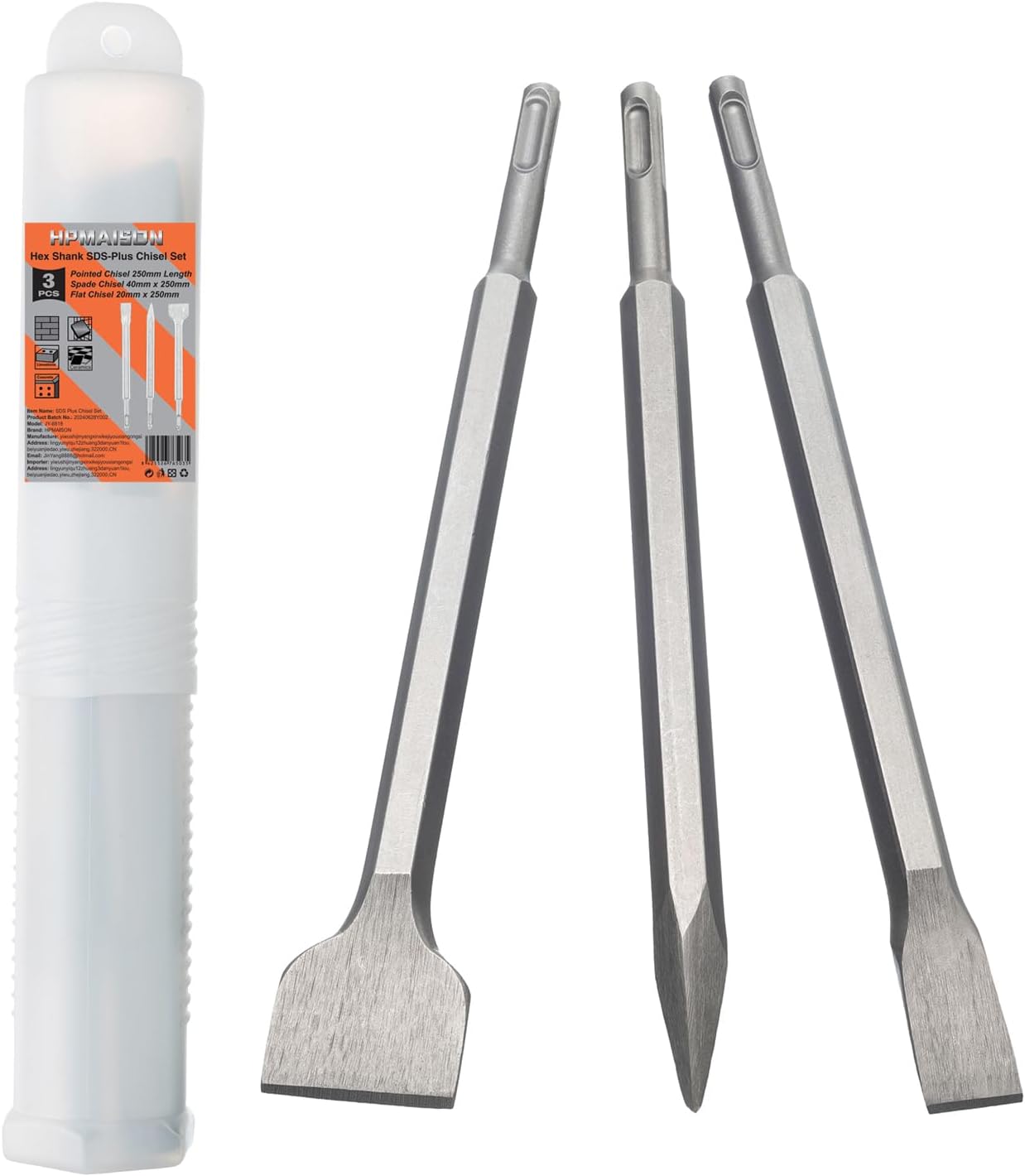 DeWalt SDS-Plus Chisel Set (DT60330); SDS-tool holder (with transport ...