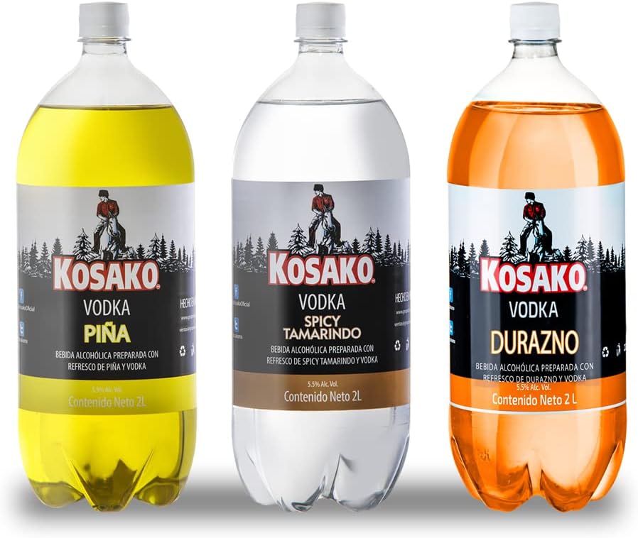 Vodka Kosako Mix 2 litros 3 Pack : Amazon.com.mx: Alimentos y Bebidas