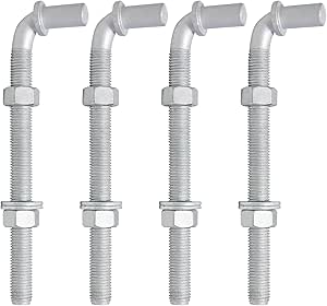 Amazon.com: 4Pcs 8inch J-Bolt Post Gate Hinge, Heavy Duty J-Bolt Gate ...