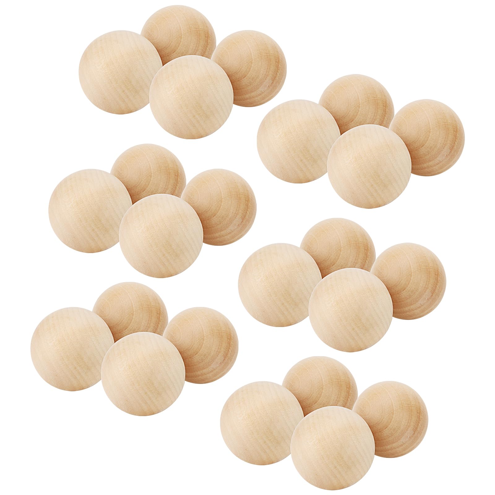 Amazon.com: SOUJAP 24 PCS 2 Inch Round Wooden Ball, Natural Unfinished ...
