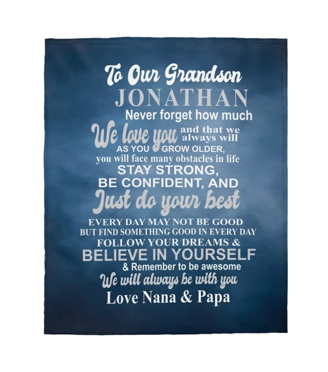 Amazon.com: Grandson Blanket Personalized to Our Grandson Blanket from ...
