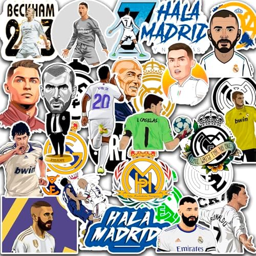 Amazon.com: 30 PCS FC Real Soccer Madrid Sticker Cristiano Aesthetic ...