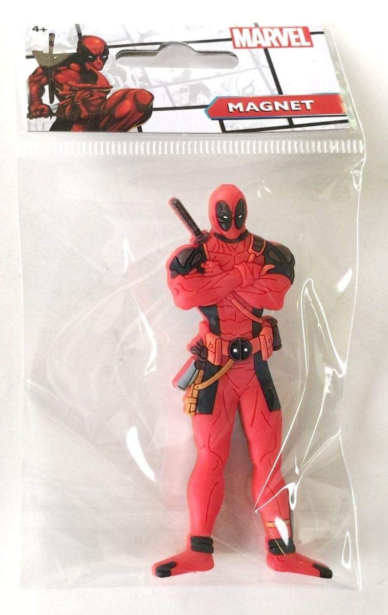 Amazon.com: Marvel Deadpool Soft Touch PVC Magnet Multi-colored, 4 ...