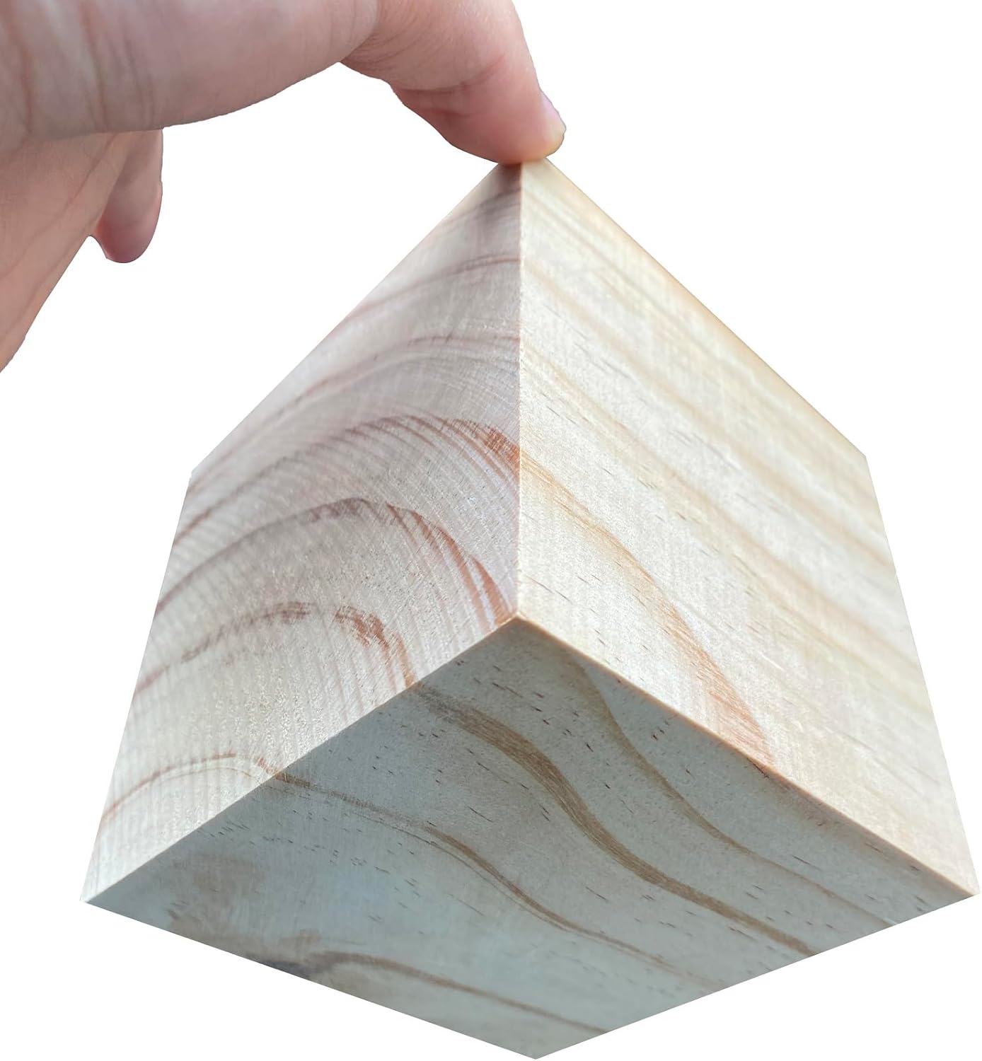 Amazon.com: 3.15 Inch Solid Wood Blocks, 4 Pcs Unfinished Wood Cubes ...