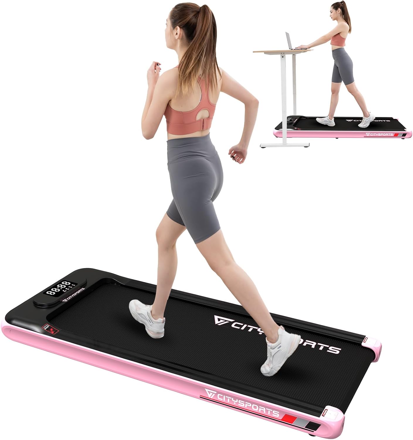 CITYSPORTS Under Desk Treadmill, Portable Walking Pad Treadmill ...