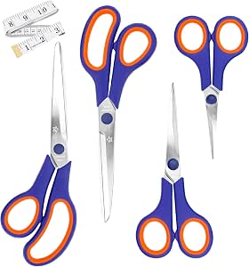 Magnificent Scissors - 4 Pack Scissors Set, Stainless Steel Sewing ...