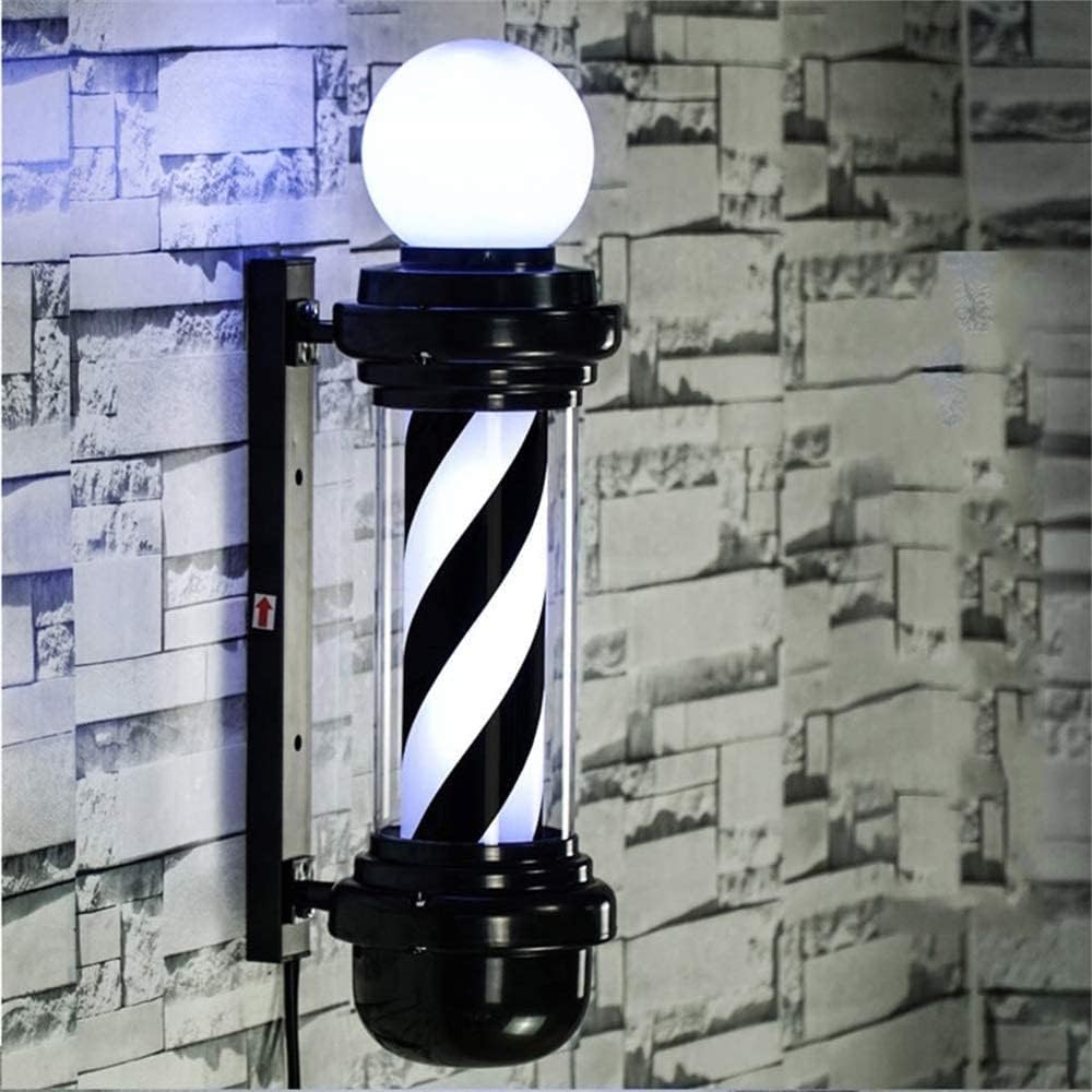 Amazon.com: MIUXIU Barber Pole Black White LED Light,Traditional Barber ...
