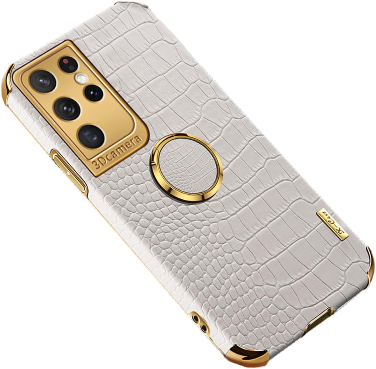 Amazon.com: Luxury Trend Crocodile Pattern TPU Phone case with Metal ...
