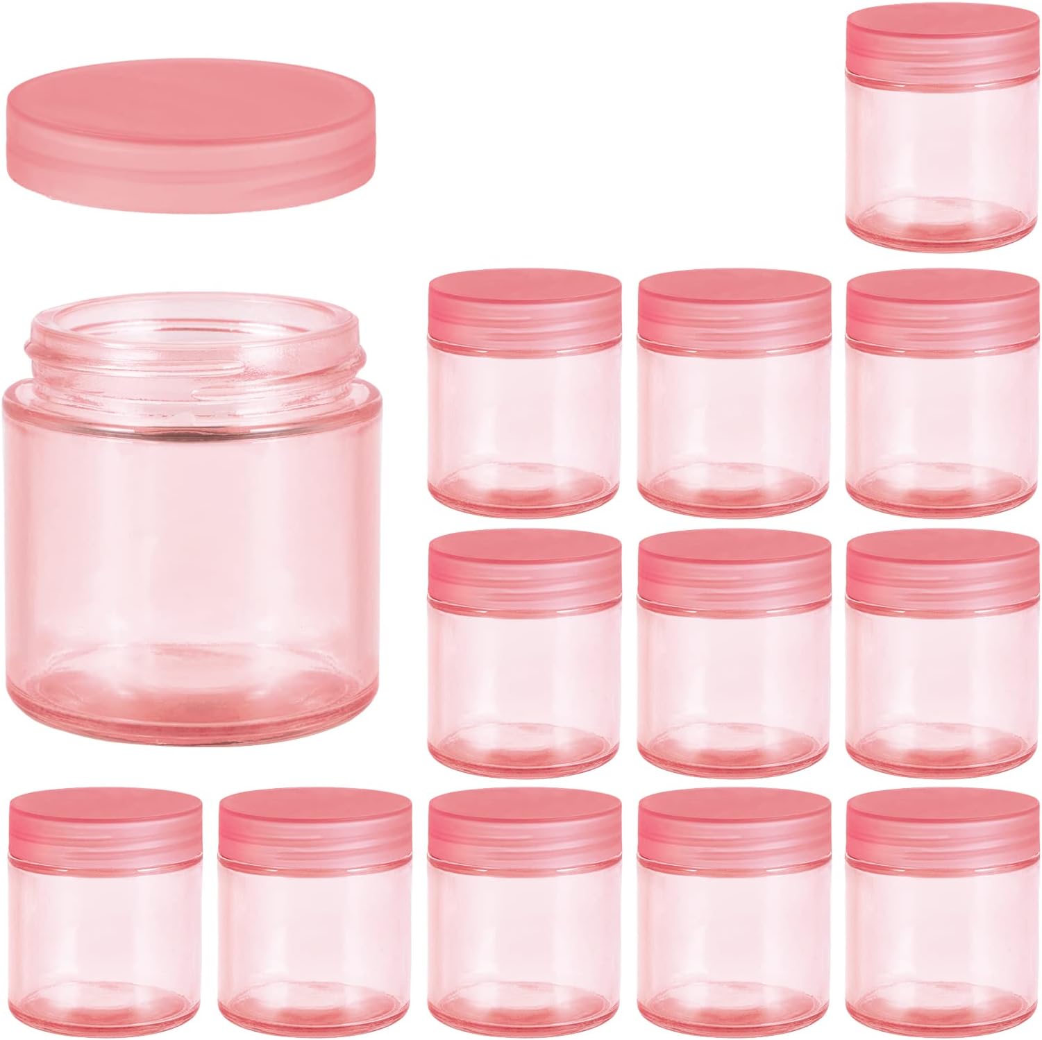 Amazon.com: Norme 12 Pcs 4 oz Glass Jars with Lids Leakproof Round ...