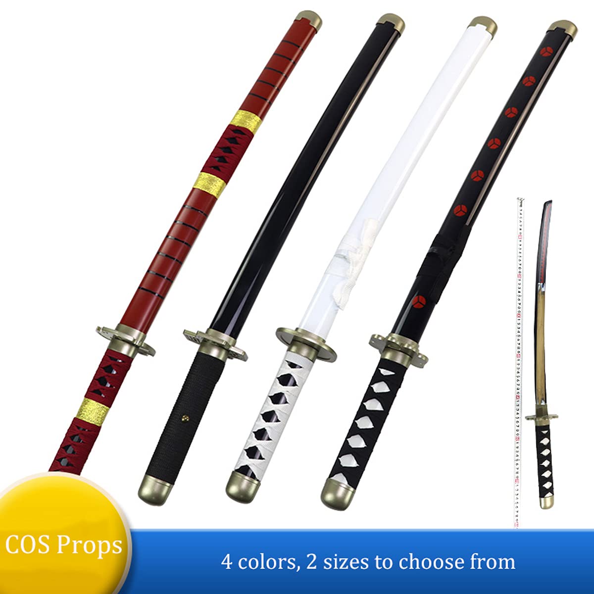 NYDCTHOM Wooden Anime Samurai Sword Cosplay, Slayer Cosplay Katanas ...