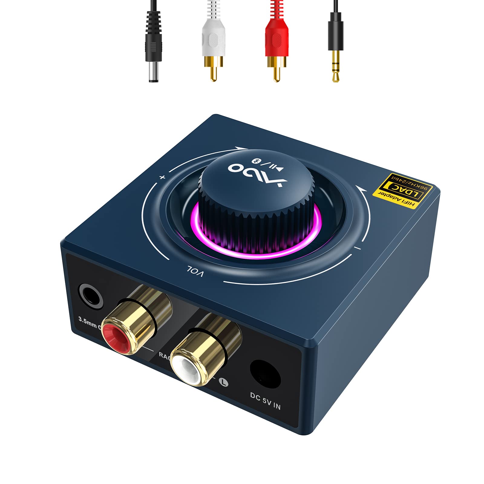 YMOO B06T3+ Bluetooth 5.2 Receiver for Home Stereo, Bluetooth Adapter ...